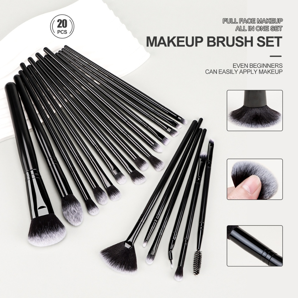 20Pcs Professional Make up Brush Set Cosmetic Powder Eye Shadow ...