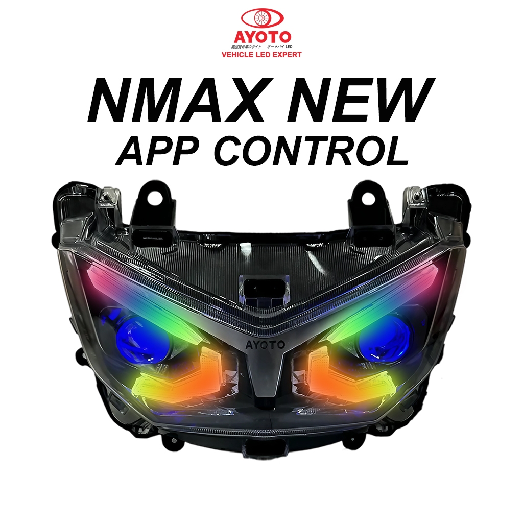 AYOTO LED NMAX V1 V2 HAEDLIGHT HEADLAMP ASSEMBLY BILED MATRIX DEMON ...