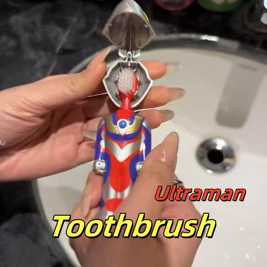 Creative Ultraman Stretchable Toothbrush Two-in-one Children's Soft ...