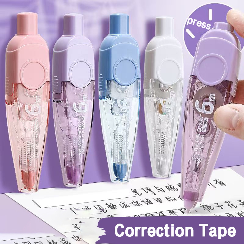 Correction Tape 5mm*6m Retractable Refillable Correction Tape School ...