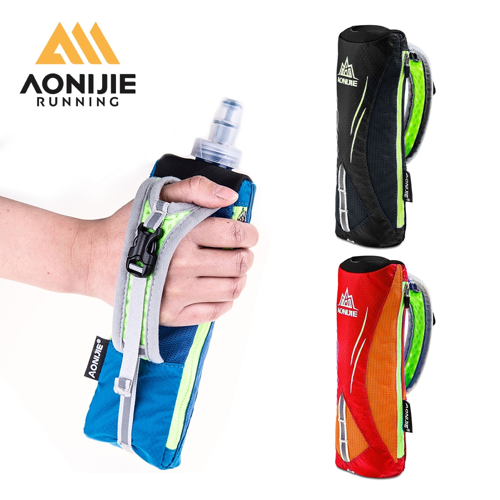 AONIJIE E908 Running Hand-held Water Bottle Kettle Holder Wrist Storage Bag Hydration Soft Flask ...