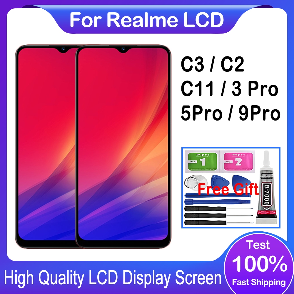 For Realme C3 C2 C11 Realme 3Pro 5Pro 9pro LCD Display Touch Screen ...