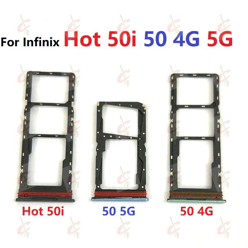 Sim tray for infinix hot 50i 50 4G 5G Sim card holder X6531 X6720 X6882 ...