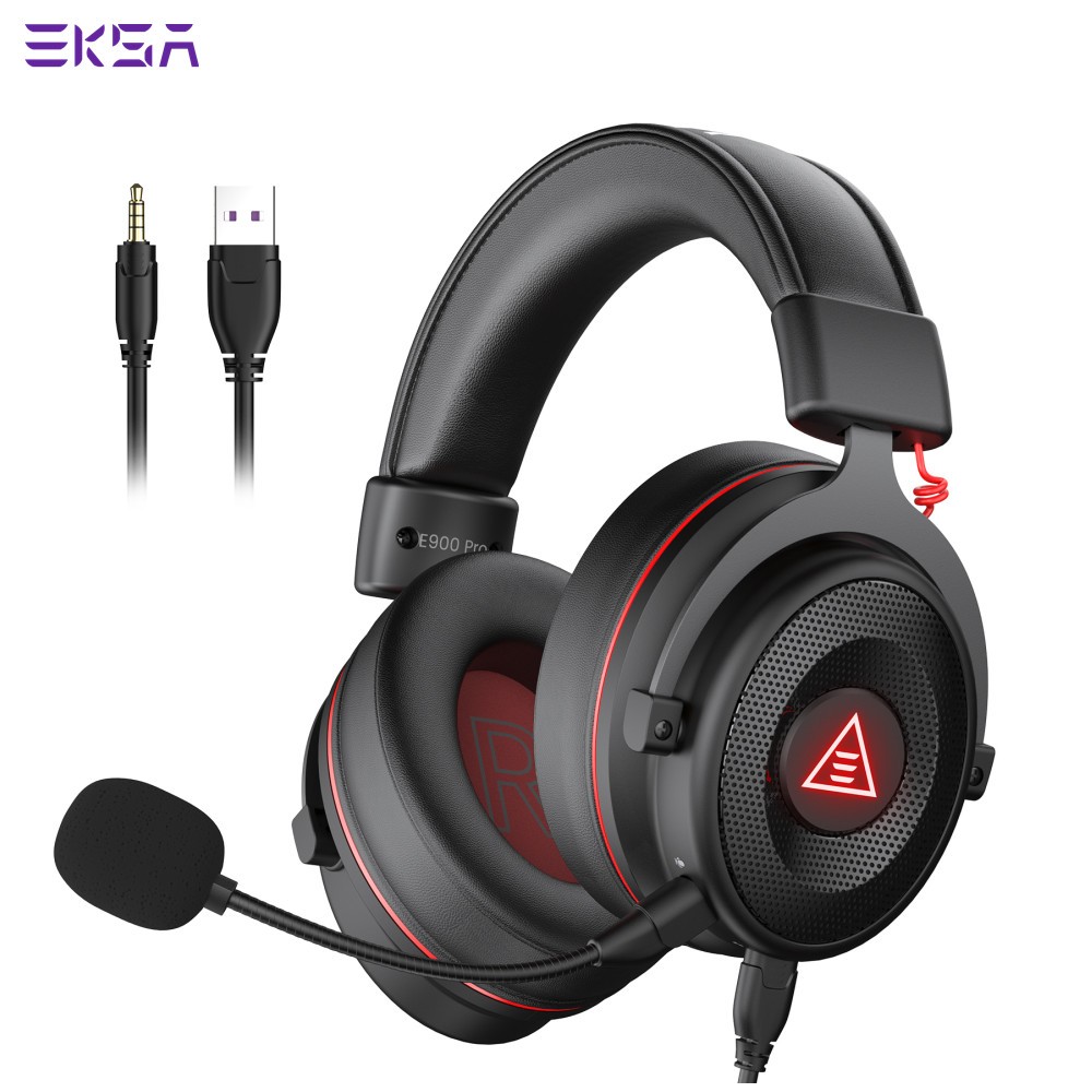 EKSA E900 PRO Upgraded PC Gaming Headphones Over-Ear 7.1 Wired Headset ...