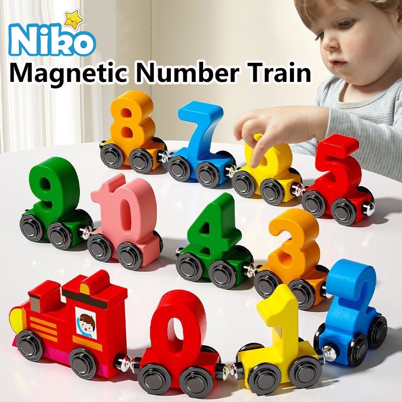 NIKO Magnetic Train Toy For Kids Magnetic Digital Train Toy Magnet ...