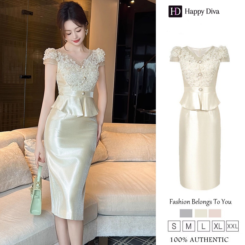 Happy Diva Women's Dresses Grey Dresses Pink Dresses Satin Dresses Apricot Dresses Work Dresses ...