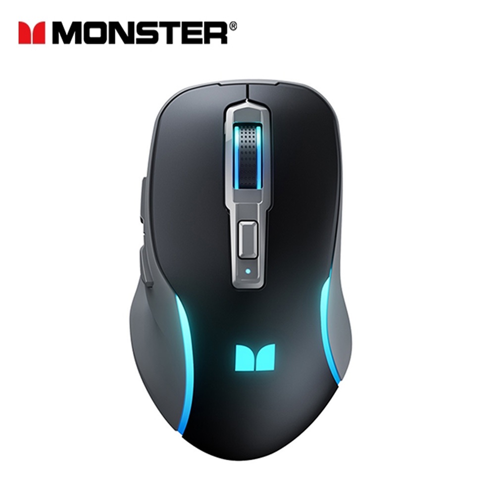 Monster X1 Wireless Mouse Ergonomic Optical Mice Tri-Mode 800-8000 DPI ...