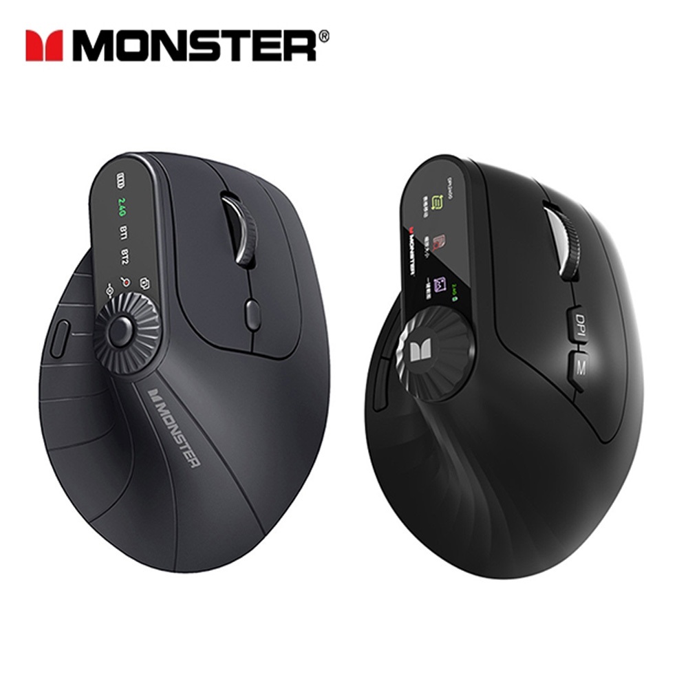 Monster M2Pro/M2MAX Wireless Mouse Ergonomic Vertical Mice LED 8 ...