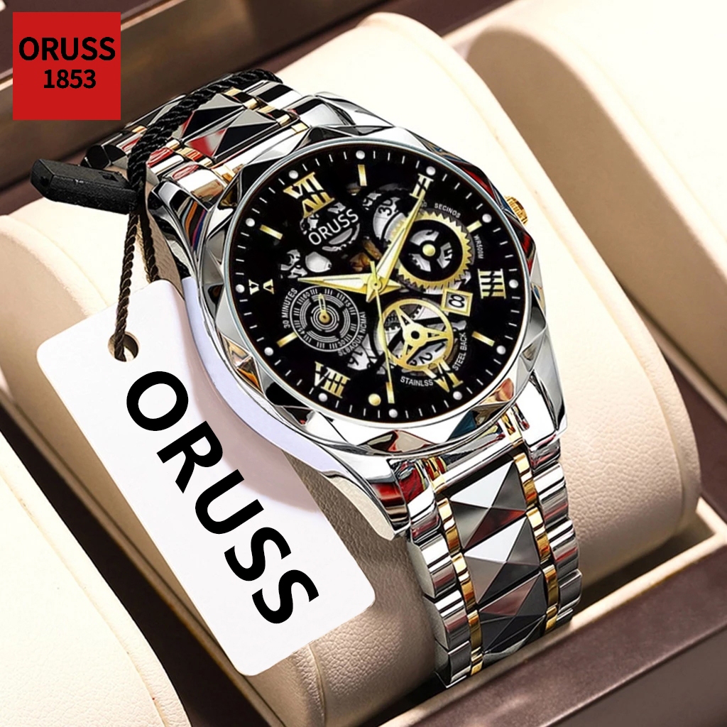 [Gift][With Box]ORUSS Original Men Luxury Temperament Stainless Steel ...