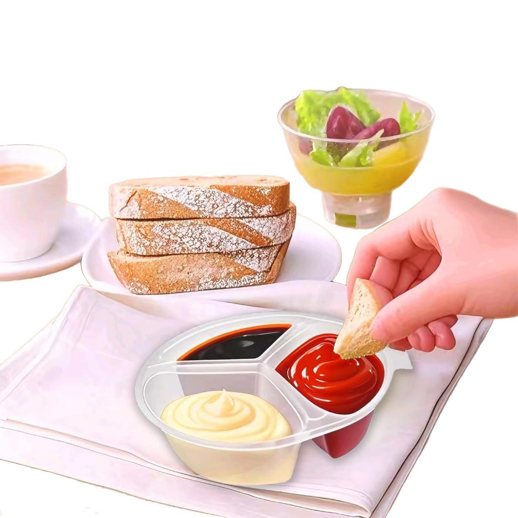 Seasoning Box Disposable And Reusable Leak-Proof Compartment Condiment ...