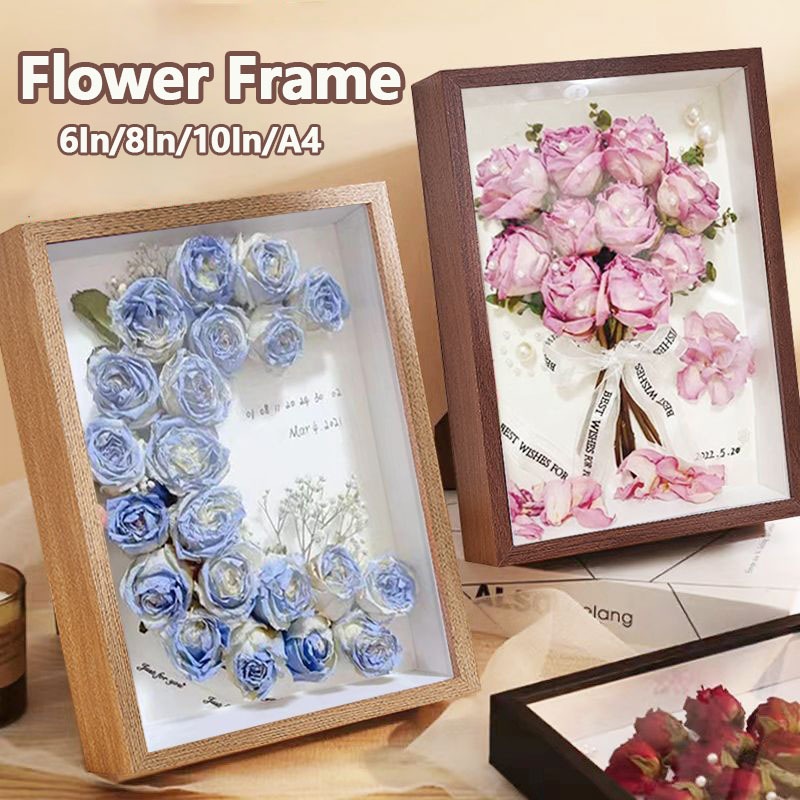 Flower Frame Shadow Box DIY Flower Frame Hollow Art Box Transparent ...