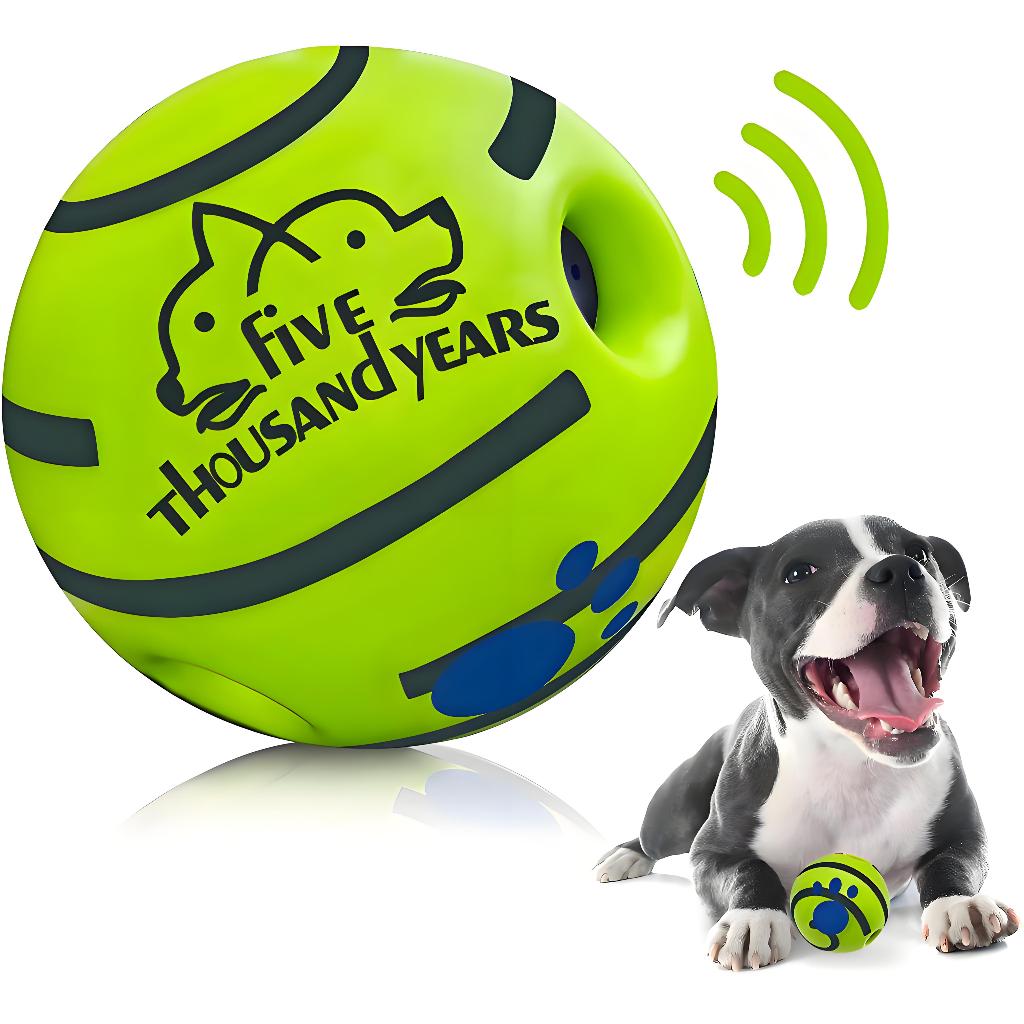 Interactive Pet Dog Toy Fun Giggle Sounds When Rolled or Shaken Chewing ...