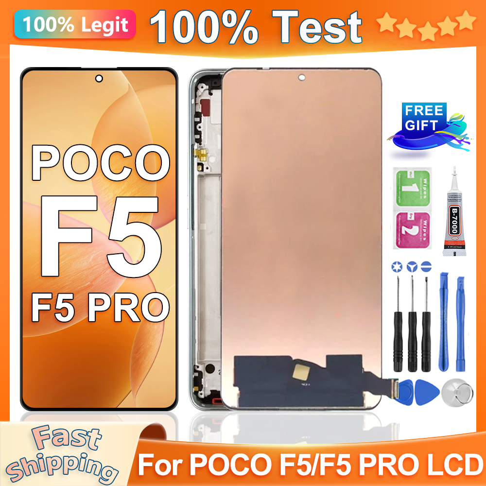 AMOLED For Xiaomi Poco F5 / F5 Pro LCD Display Touch Screen Digitizer Assembly Replacement ...