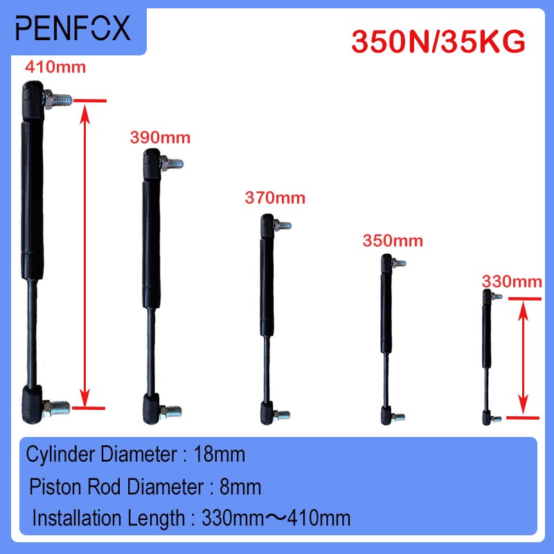 1PC 330-410mm 35g/350N Car Strut Bar Universal Strut Bars Gas Spring ...