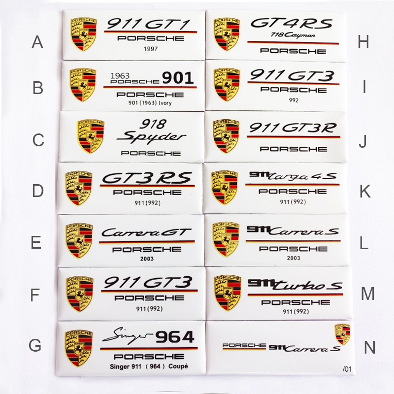 1 x Aluminum New Model PORSCHE GTS CARRERA GT 918 TURBO Logo Car Auto ...