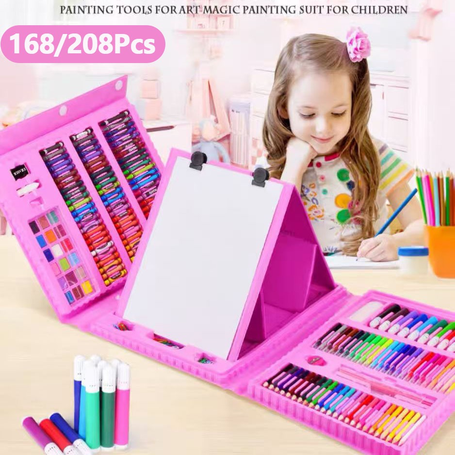 Kids Super Mega Art Coloring Set Crayons Oil Pastels Color Pencils For ...