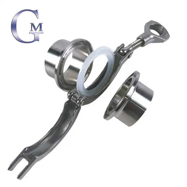 127mm 5" 304 Sanitary Tri Clamp Ferrule Set Food grade SS 304 Sanitary ...