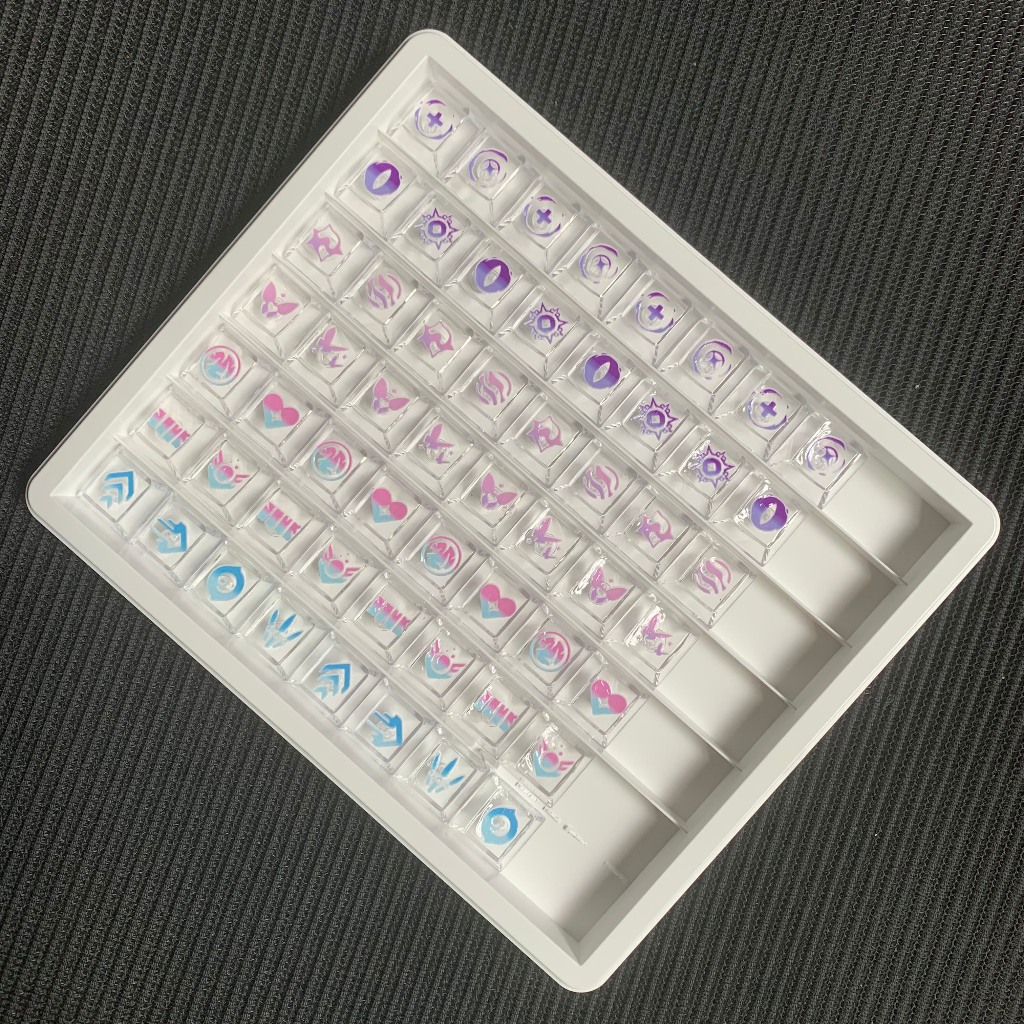 Colorful VALORANT Transparent Keycaps 4 Keys Agent Skills R3+R1 Cherry ...