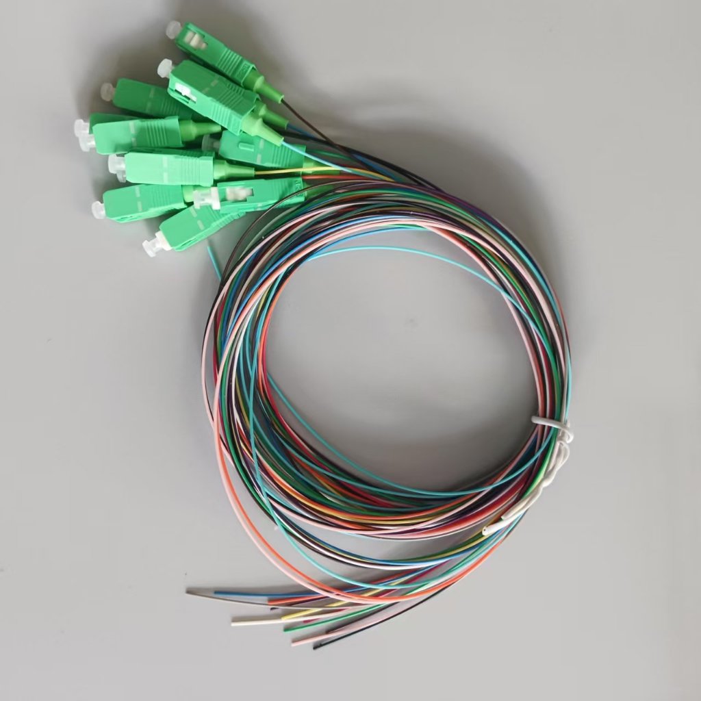 1.5M Fiber Optic Pigtail Cable 0.9mm SC APC Simplex Single Mode Fiber ...
