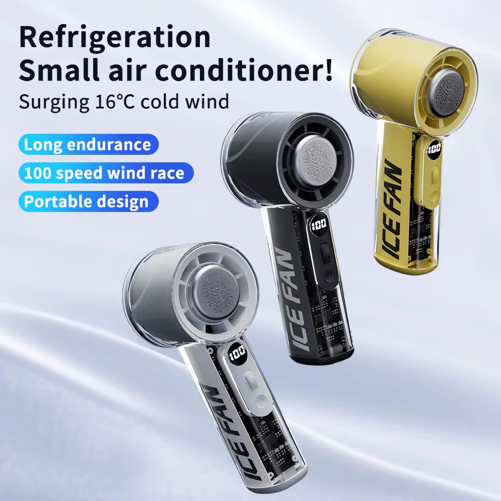 Breezen Turbo Cooling Handheld Fan Portable USB Recharge 5-Speed ...