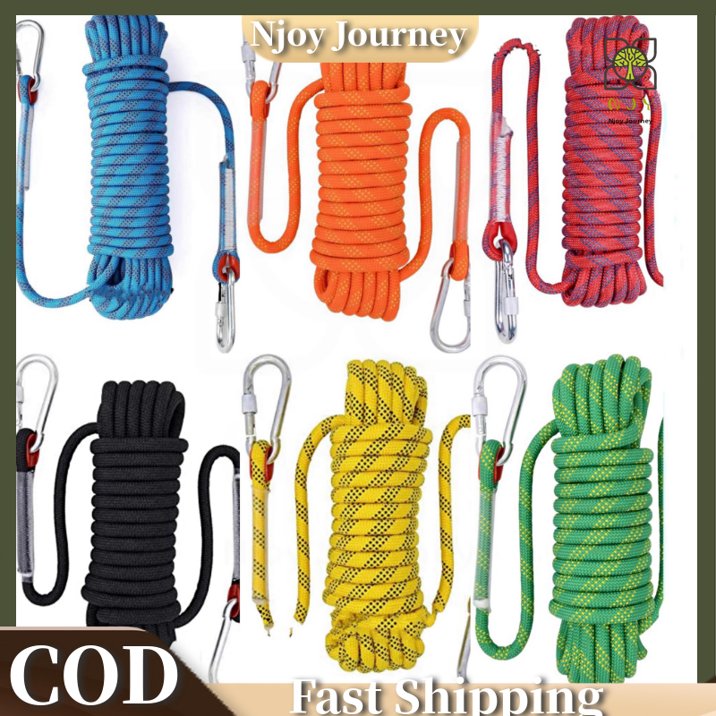 【Fast Shipping】10mm Climbing Rope Safety Rescue Utility Rope Static ...