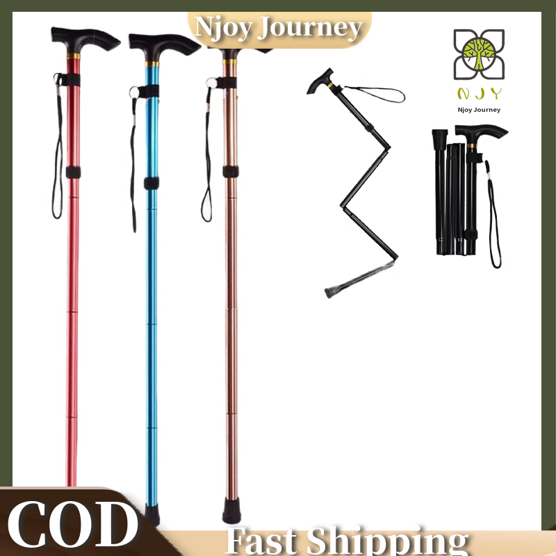 【Local shipment】Foldable Heavy Duty Aluminum Non-Slip Elderly ...