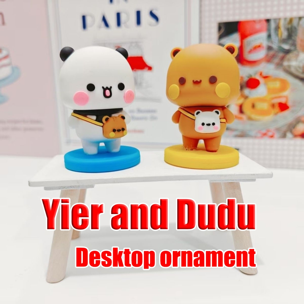 Cute yier and bubu dudu Desk Decor Miniature Animal Figurine Kawaii ...