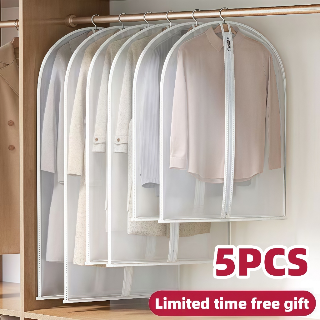 Clothes Dust Cover PEVA Transparent Clothes Protector Garment ...