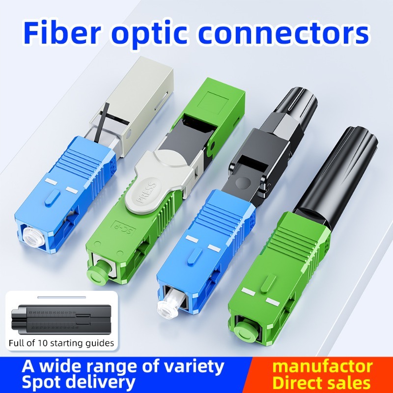 FTTH ESC250D 10pcs SC APC and SC UPC single mode fiber optic quick connector FTTH SM fiber optic ...