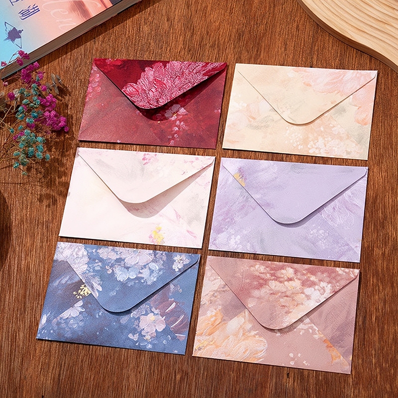Vintage Floral Envelopes Colorful Paper Envelopes Stamp Seal Stickers ...