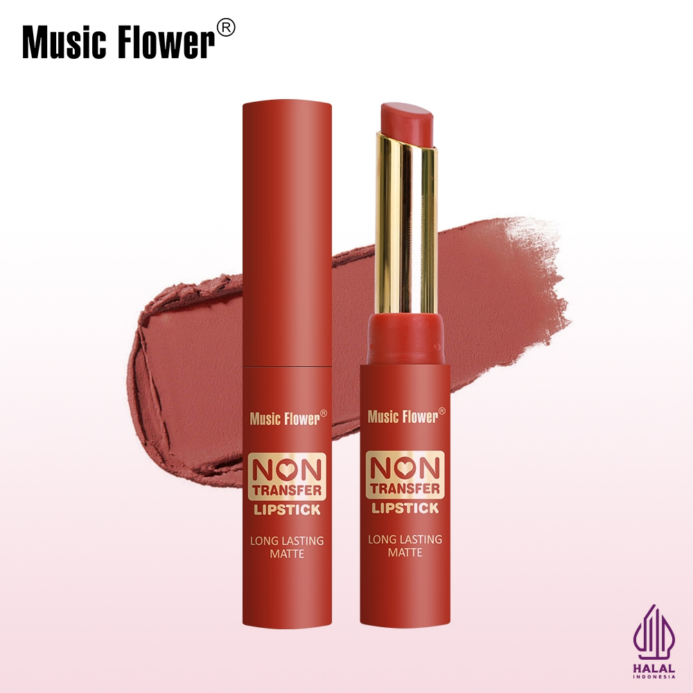 Music Flower Matte Lipstick Silky 24H Long Lasting Transferproof Lip ...