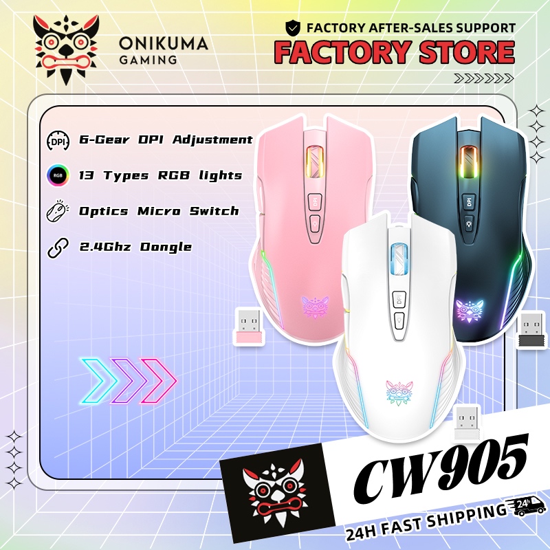 ONIKUMA CW905 Gaming Mouse Wireless 2.4G Wired Mechanical Professional ...