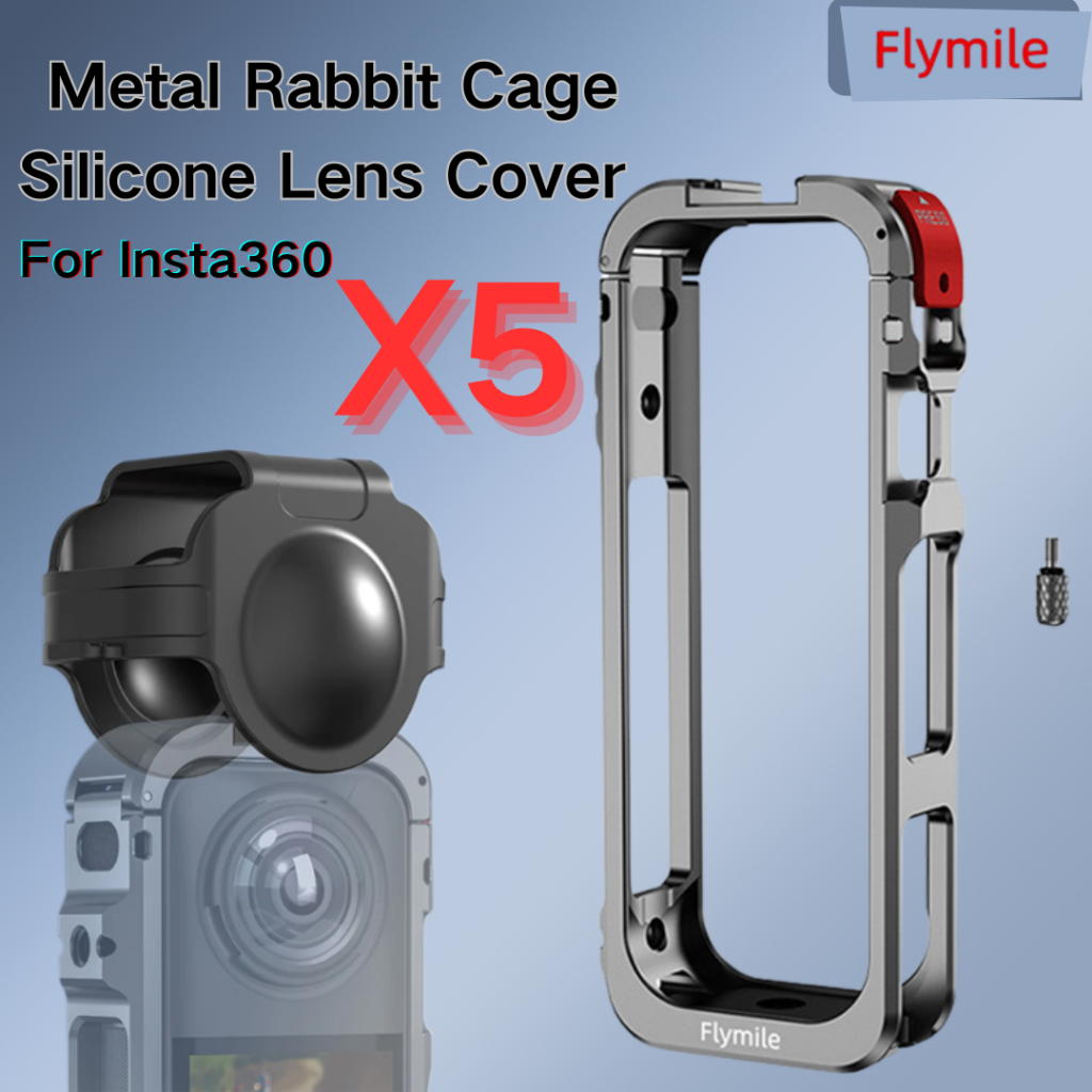 Flymile X5 Cage Metal Protective Case for Insta360 X5 Camera Frame Cage ...