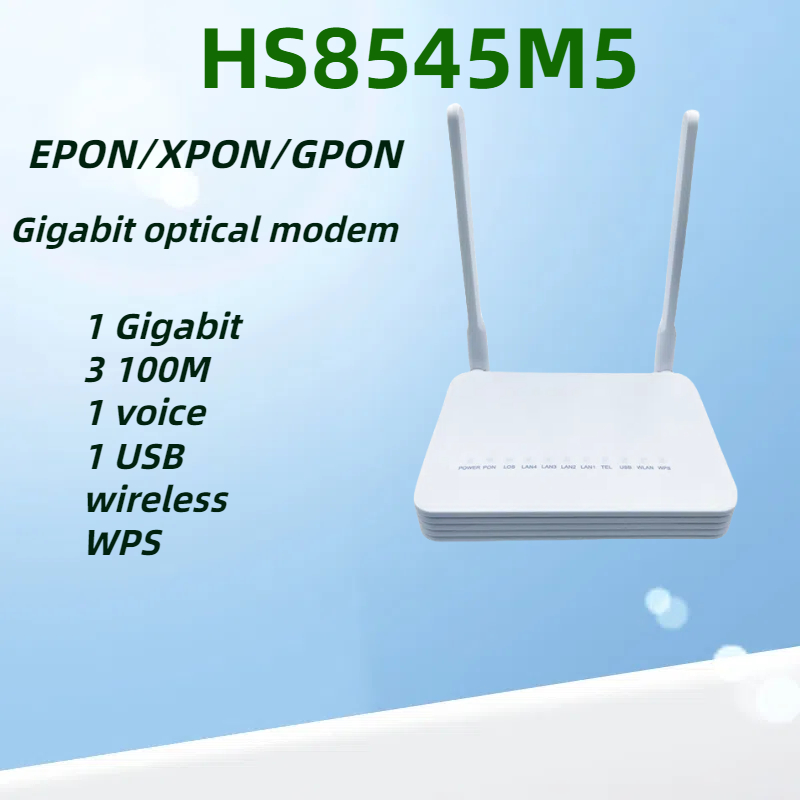 HS8545M5 Gigabit optical modem epon/gpon/xpon 1 Gigabit port + 3 100M ports + 1 voice port + 1 ...