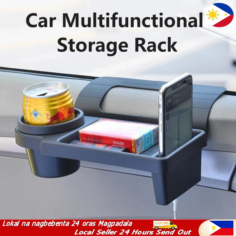 (Philippines Stock) 2pcs Multifunctional Car Organizer Box With Cup ...