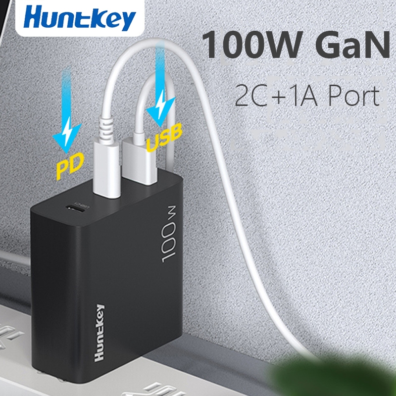 HUNTKEY | 100 Watts USB C Laptop Tablet Adaptor Charger - 100W PD QC ...