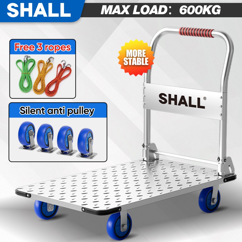 SHALL Steel Hand Truck Trolley Foldable Push Cart Heavy Duty Kartilya ...