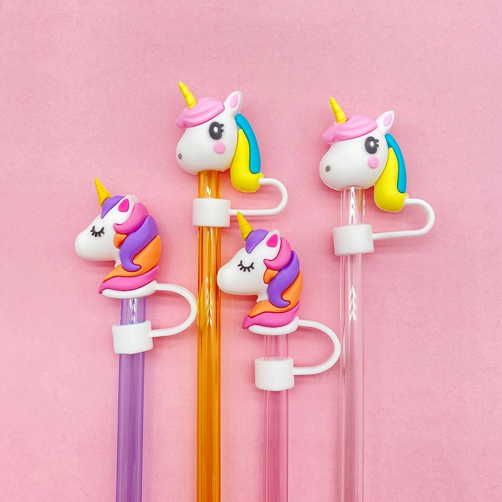 10mm Cute Unicorn Straw Covers Cap Compatible with 30&40 Oz Tumbler ...