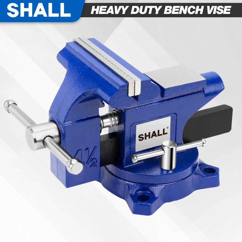 【High Quality】Heavy Duty Bench Vise Clamp 360° rotating cast iron bench ...