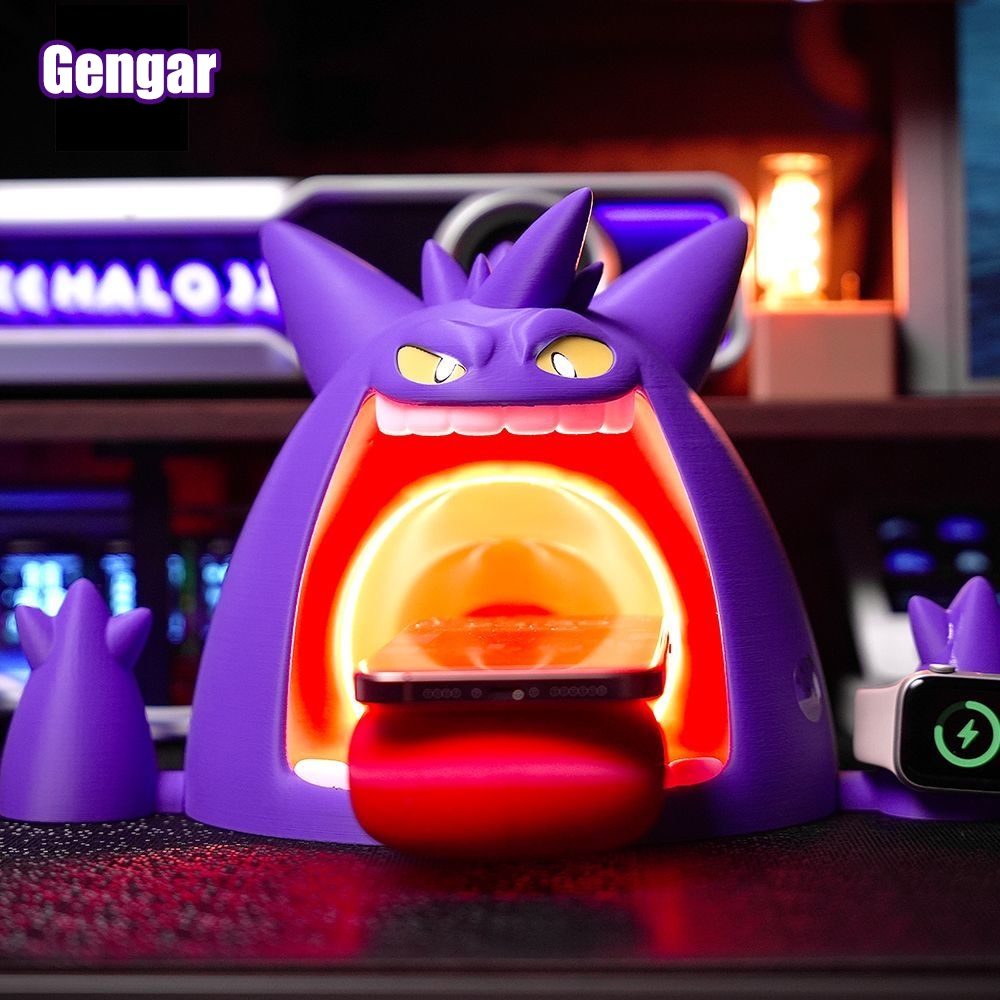Gengar Ghost Pokemon Wireless Phone Charger with Smartwatch Charging ...