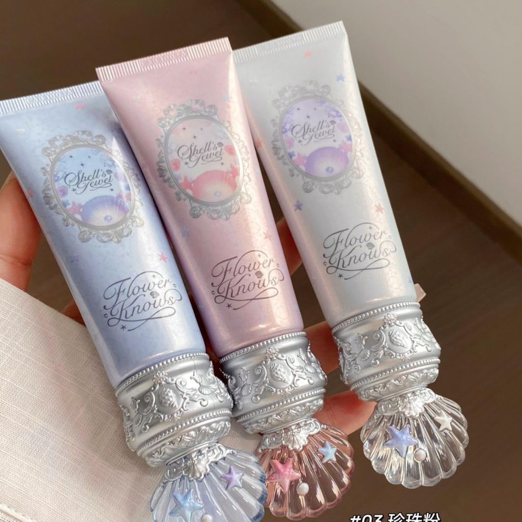 New Product Flower Knows Shell Pearl Toning Makeup Primer Brightening ...