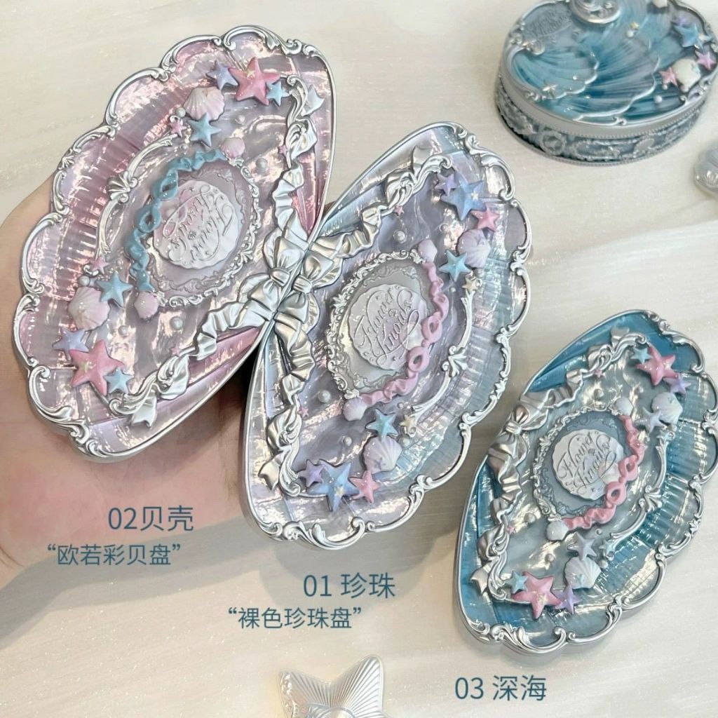 New Product Flower Knows Shell Pearl Series Embossed Eyeshadow ...
