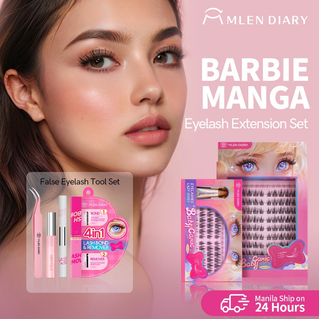 24-hour shipping 】MLEN DIARY manga false eyelash extension set BARBIE ...