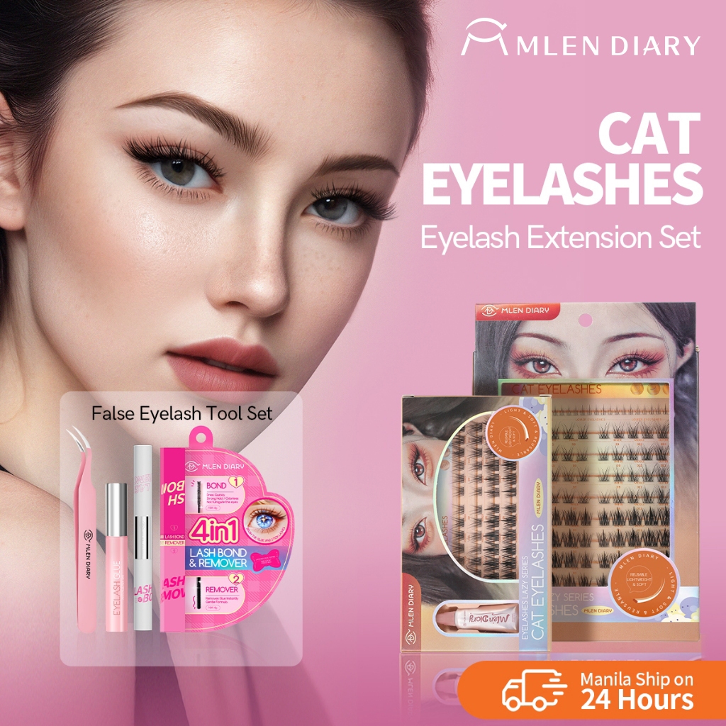 24-hour shipping 】MLEN DIARY Cat False Eyelashes extension set with ...