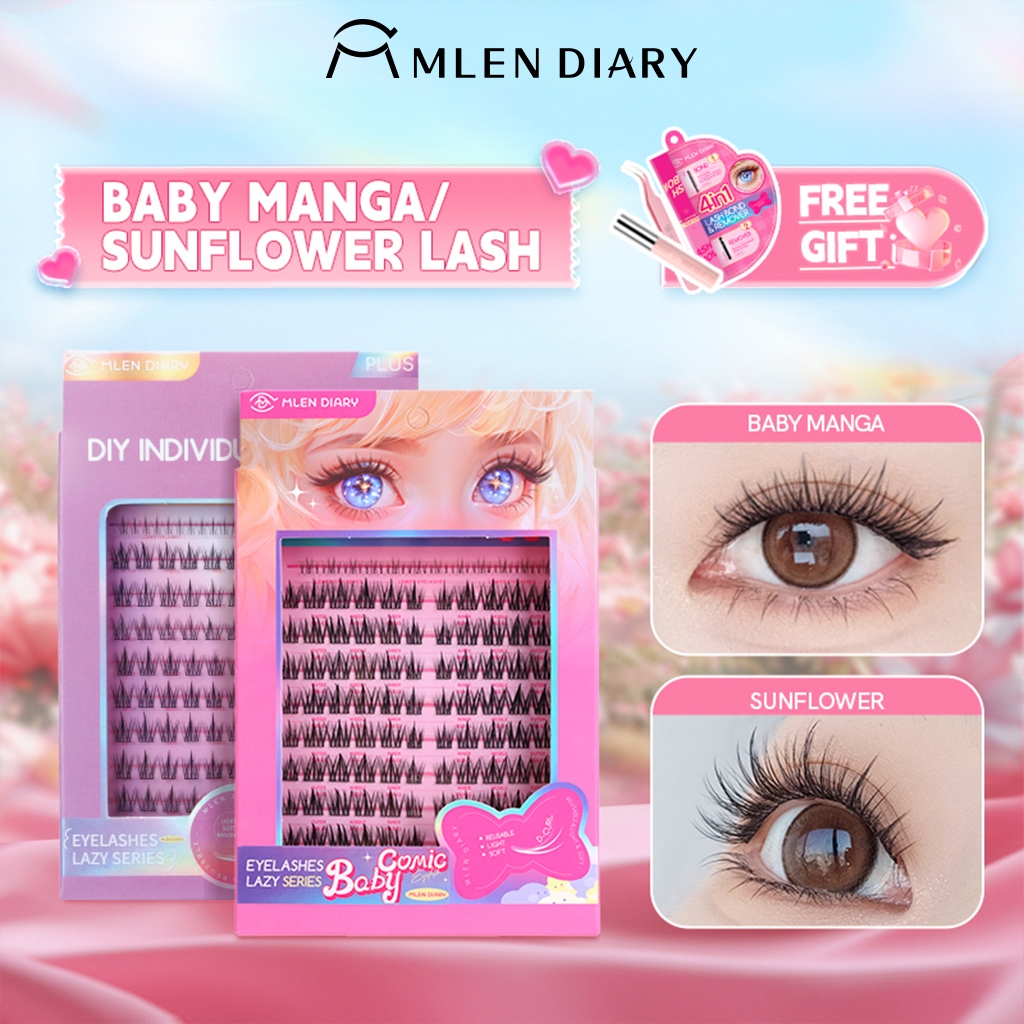 [SHIP ON 24 HOURS] MLEN DIARY Eyelashes Manga Reusable Individual D ...