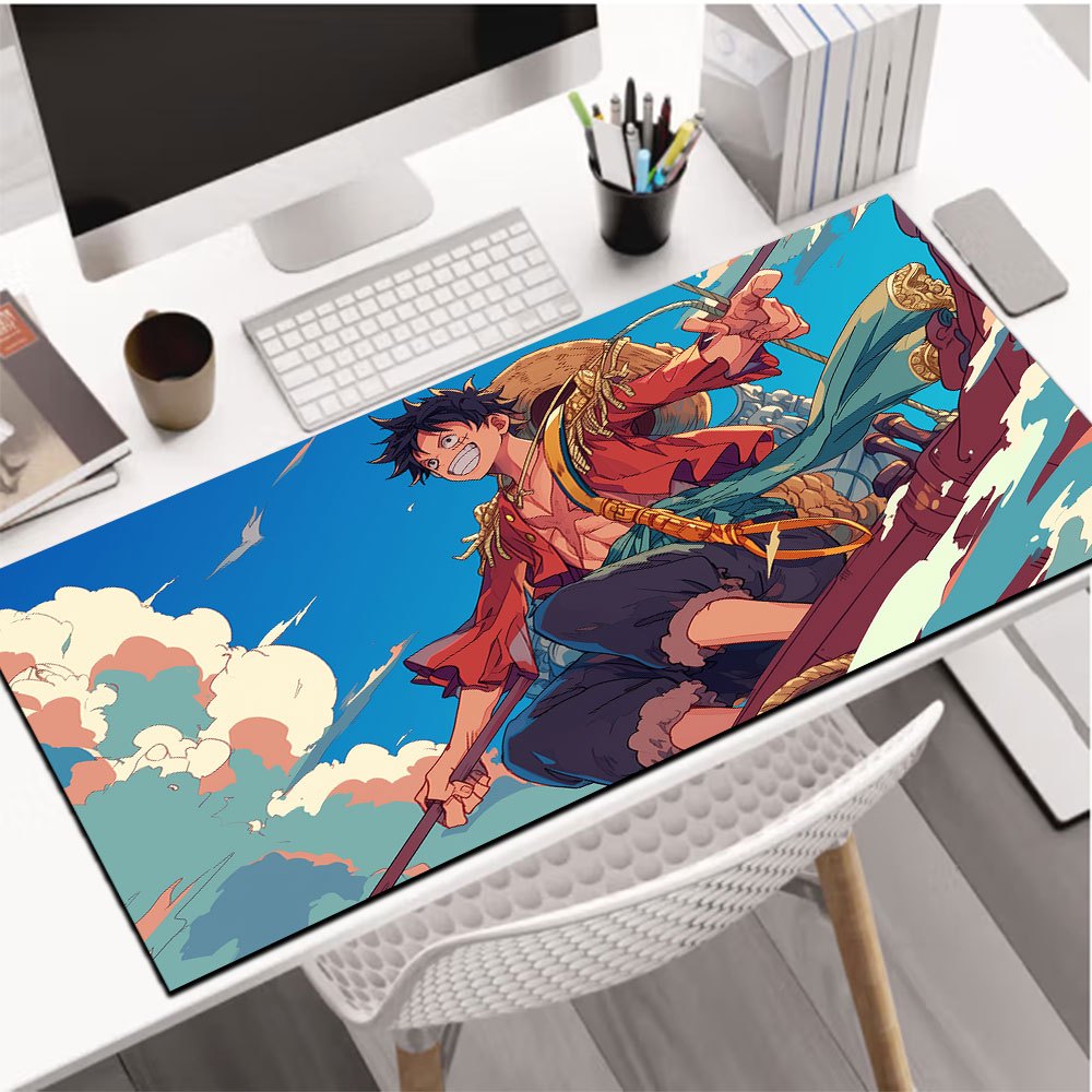 80x40CM Anime One Piece Printed Computer Mouse Pad Office Big Mouse Pad ...