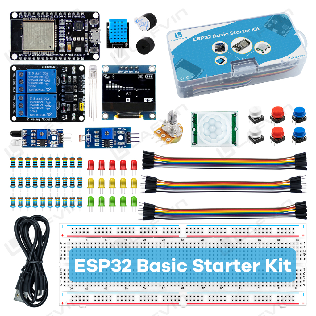 LAFVIN ESP32 Basic Starter kit WIFI + Bluetooth Wireless IoT Development Breadboard Kit Learning ...