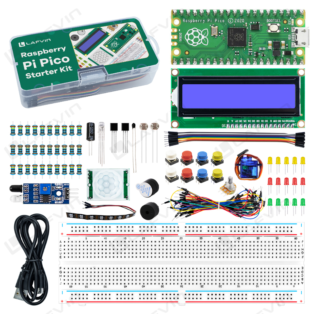 LAFVIN Basic Starter Learning Kit for Raspberry Pi Pico, with Tutorials, MicroPython, Piper Make ...