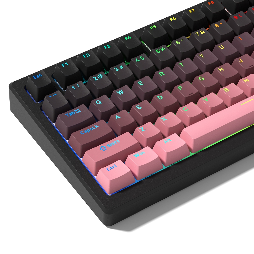 Womier Double Shot PBT Keycaps Set 132 Keys Shine Through Minimalist ...