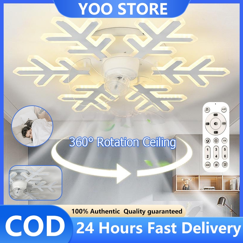 Fan Light 360 ° Rotation Ceiling Fan Light With Remote Control ...